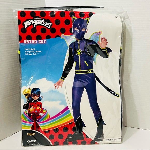Costumes | Miraculous Astro Cat Costume Child Small 46 Jumpsuit Mask ...